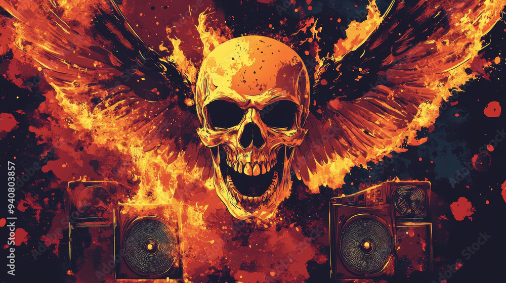 Rock fest posters and flyers featuring a concert music band festival ...