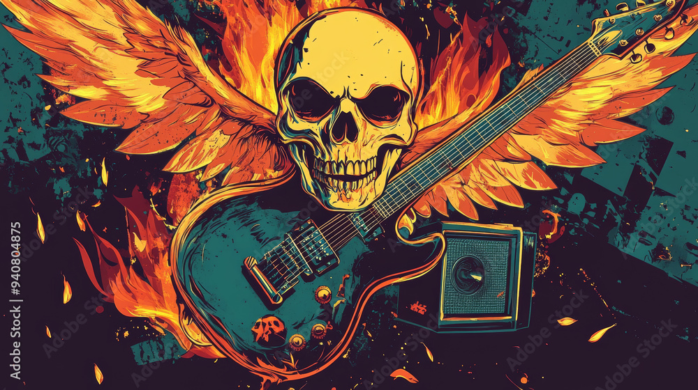Rock fest posters and flyers featuring a concert music band festival ...