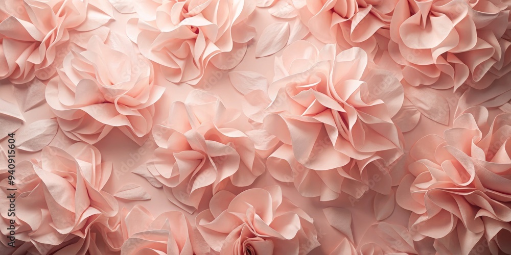 Soft, pale pink background provides a romantic and whimsical texture to ...