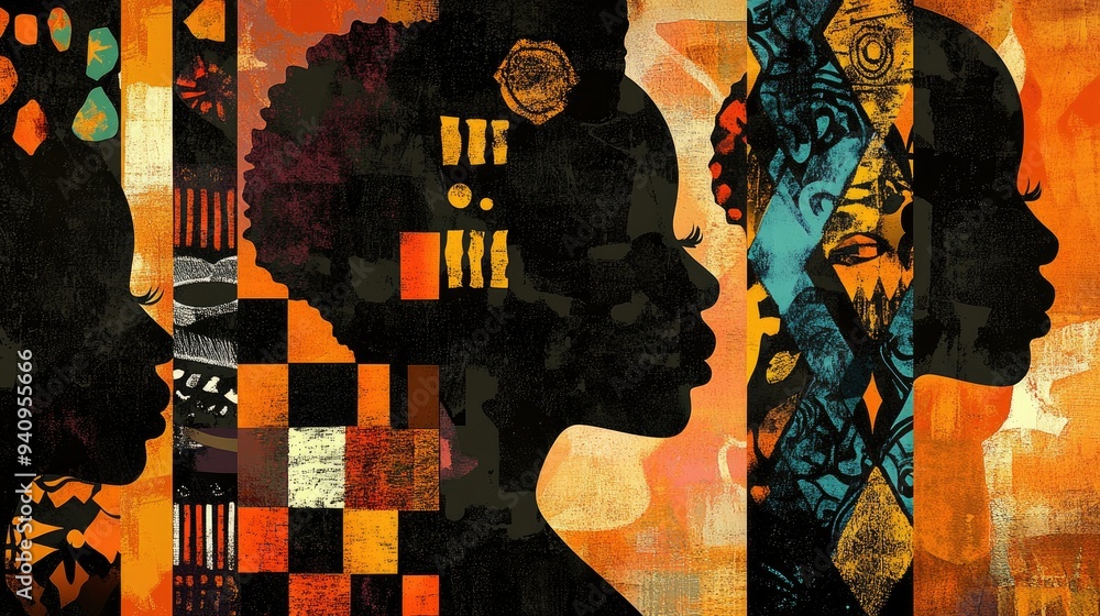 Artistic representation of Black History Month, highlighting African ...