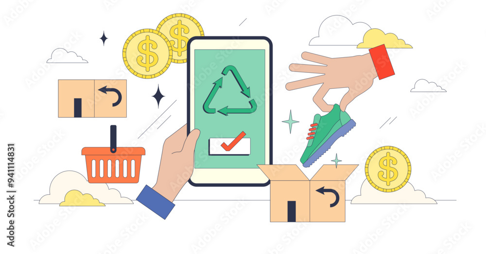 Reverse commerce to buy products cheaper tiny person neubrutalism ...