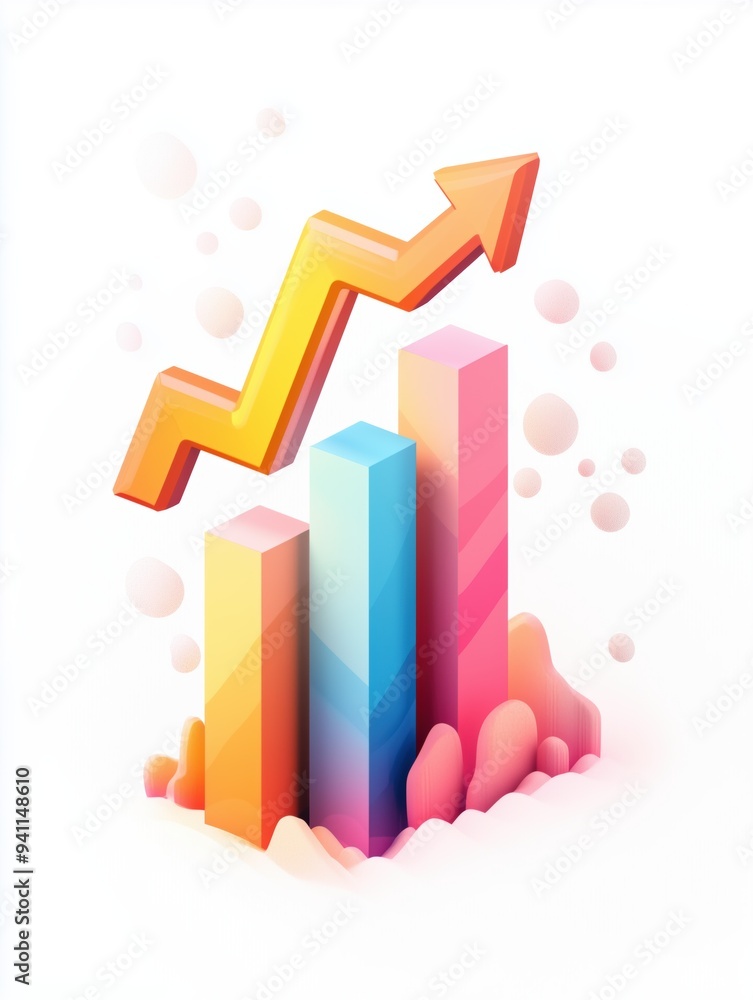 Stock Market Growth Icon â€“ Minimalist Upward Arrow and Financial ...