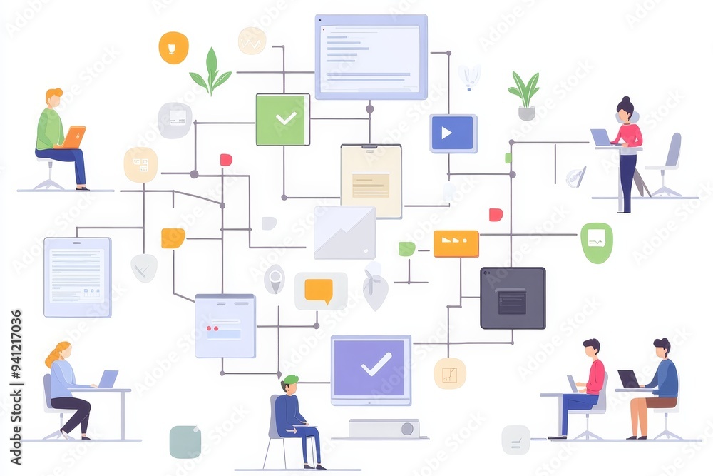 Comprehensive software development workflow diagram branching, merging ...