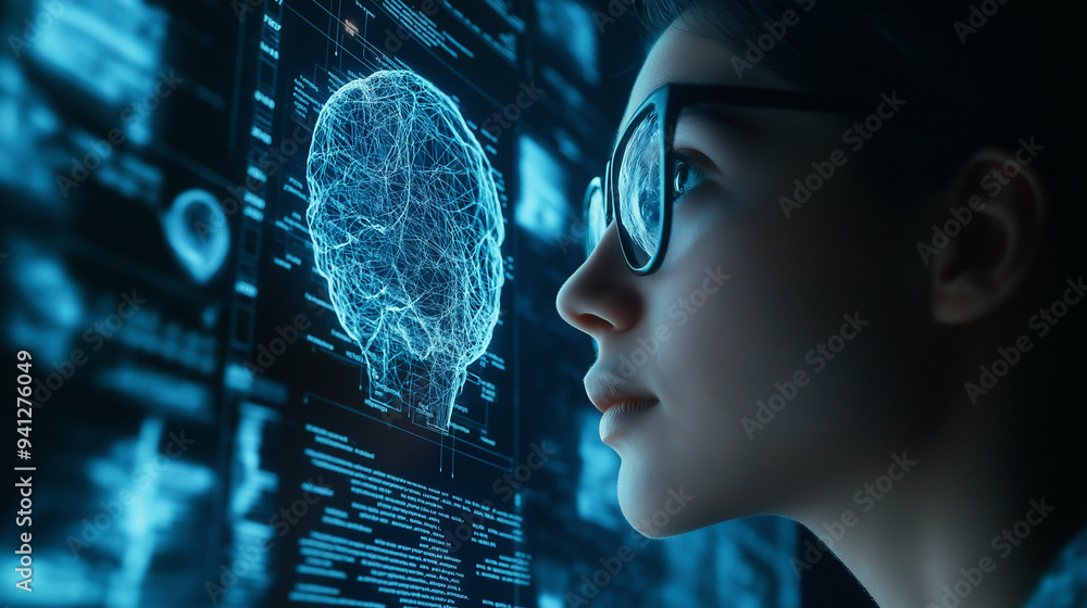 Innovative AI Technology in Use by a Businessman for Data Analysis and Problem-Solving in a ...