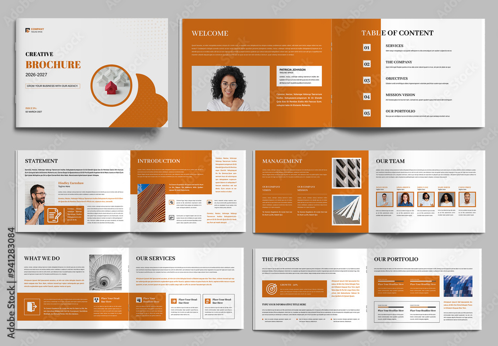 Creative Business Brochure Design Layout Stock Template | Adobe Stock