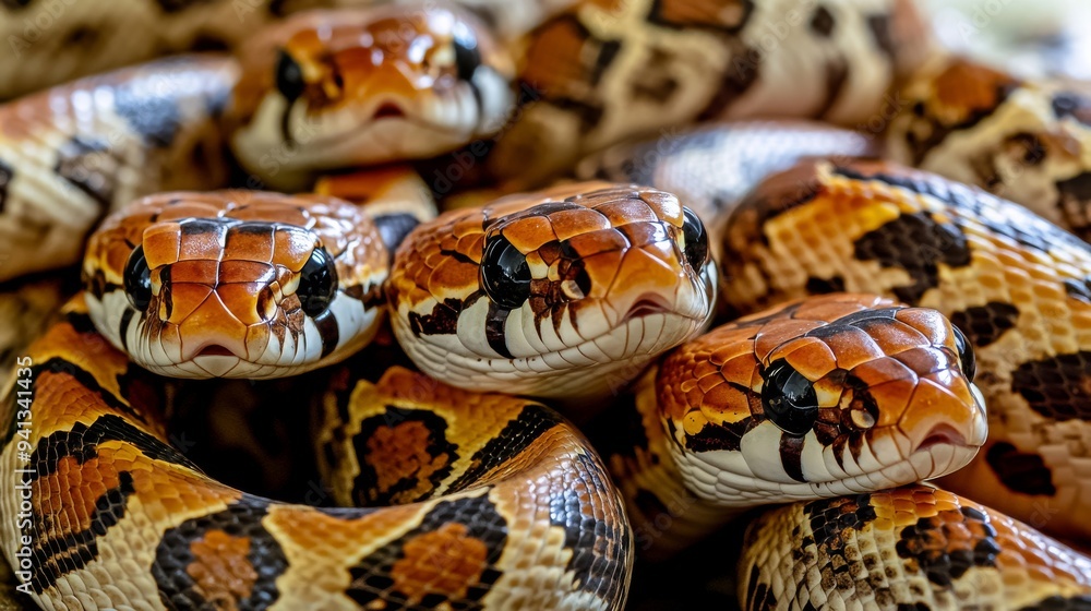 An image of tangled snakes in close up, representing the year of the ...