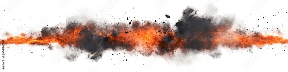 Dynamic Explosion Borders on White Background: Abstract Design Element ...