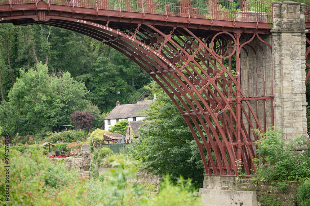 The worlds first cast iron bridge spanning the gorge at Telford ...