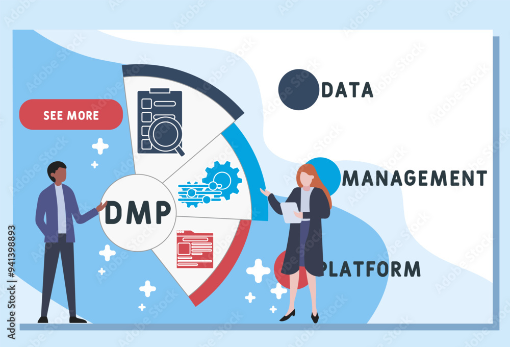DMP - data management platform acronym. business concept background ...