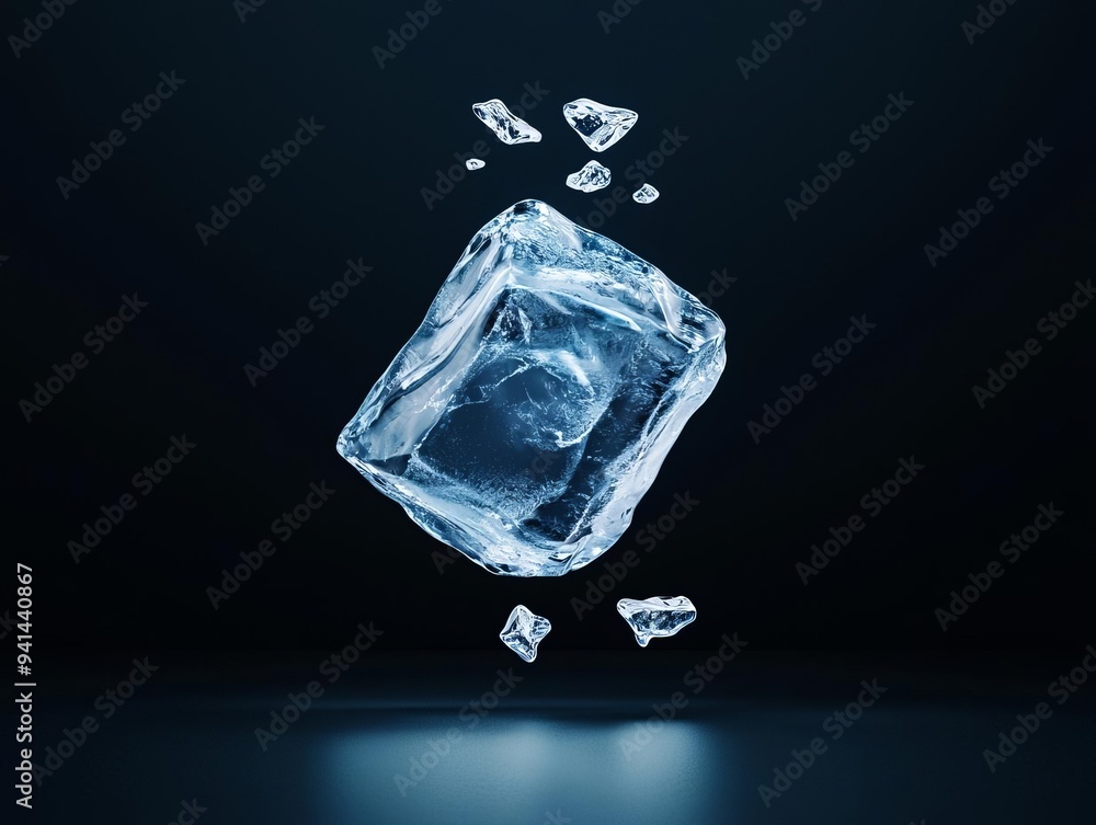 An image of an ice shard piercing through skin, symbolizing the sharp ...