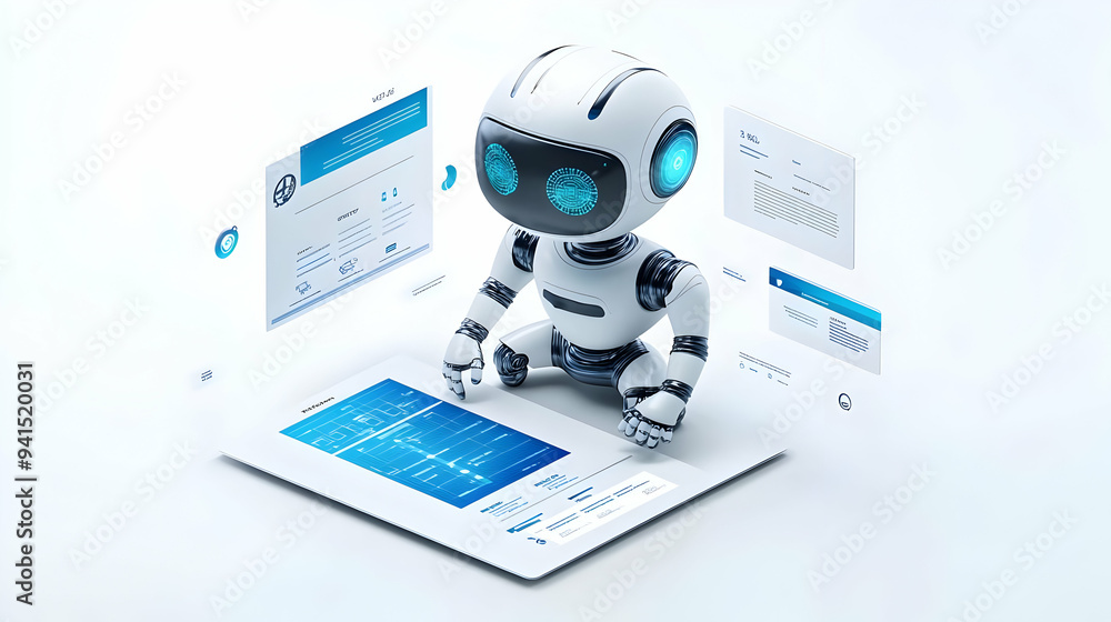 3D Icon as AI predictive maintenance and factory equipment concept as ...