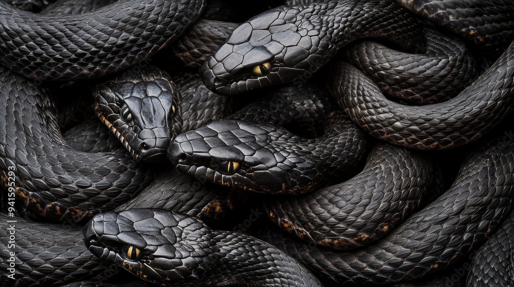 Chinese snakes entwined in a background celebrating the year of the ...