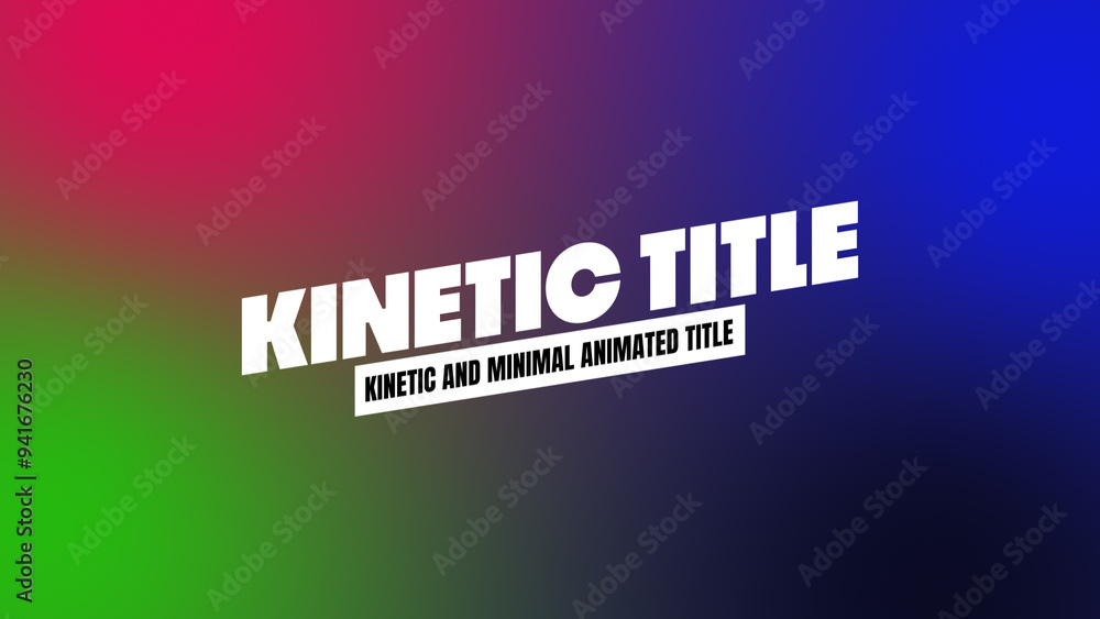 Kinetic Titles with Gradient Background | Trendy and Vibrant Typography ...