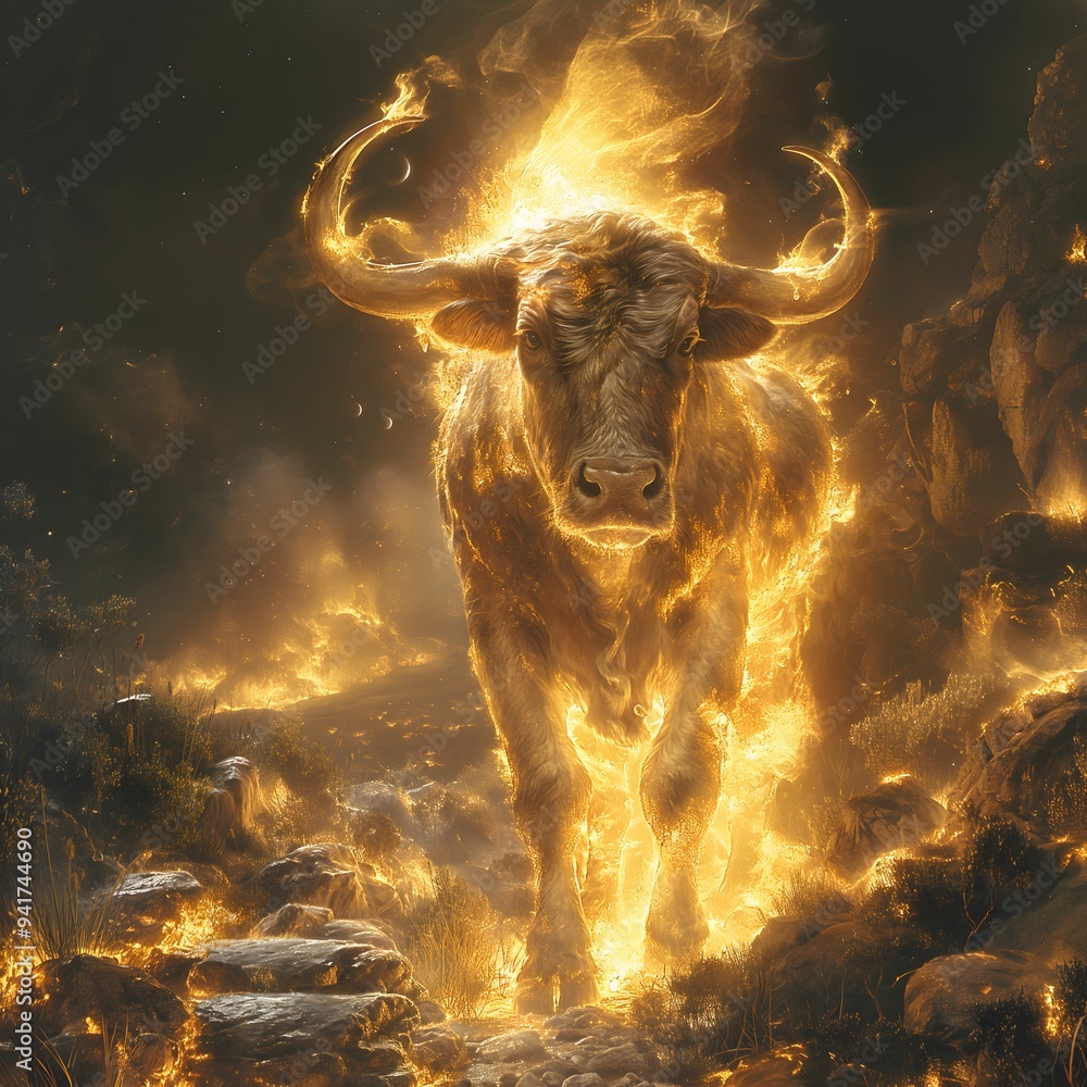 Biblical illustration, Golden Calf Made by the Israelites when Moses ... Biblical illustration, Golden Calf Made by the Israelites when Moses ...