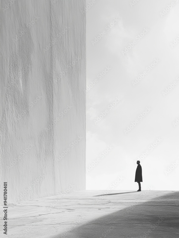 Thoughtful human Embodying Self-Reflection and Self-Awakening, Centered ...