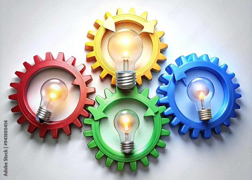 Colorful diagram illustrating three distinct phases of a project, with ...