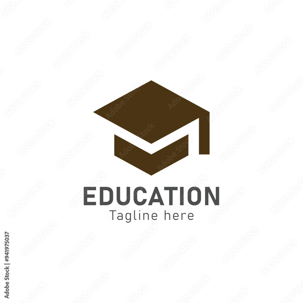 Graduation cap icon set. line and glyph version, student hat outline ...