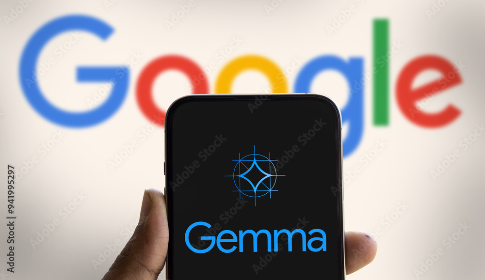 Dhaka, Bangladesh- 26 Aug 2024: Google Gemma AI logo is displayed on ...