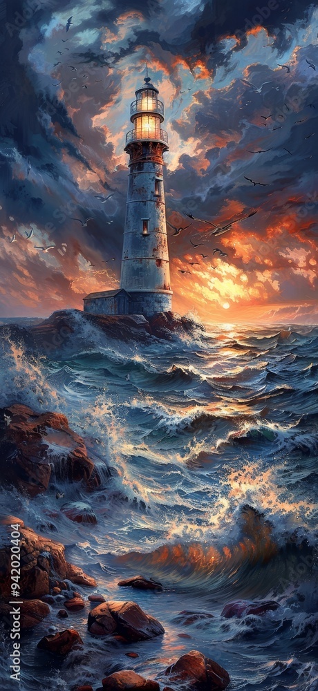 Lighthouses Standing Tall and Resilient, Captured in a Unique and ...