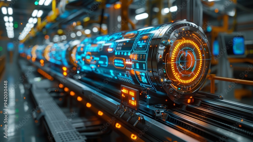 AI-Powered Machine at Manufacturing Facility with Voice Impulses on ...