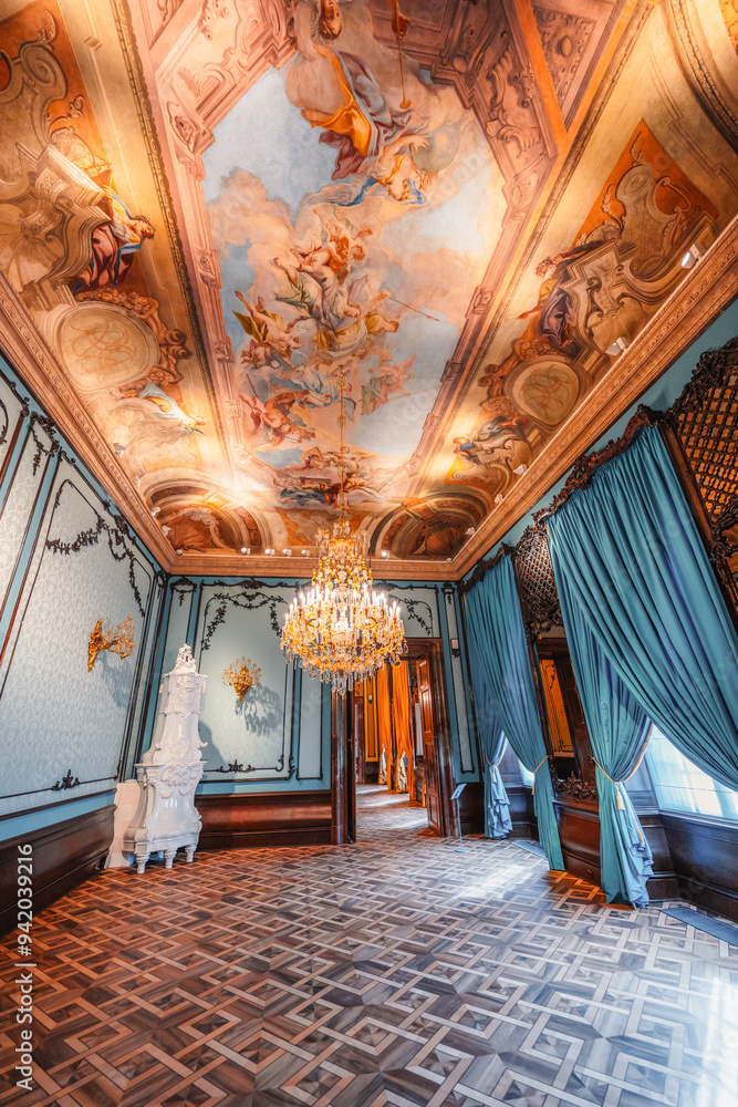 Interior of Clam Gallas Palace (Clam Gallasovsky palac) is a Baroque ...