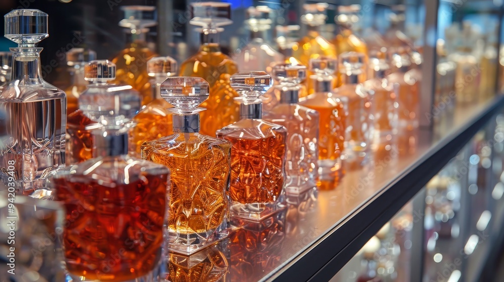 Elegant Perfume Manufacturing Section: Detailed Photography of Fragrant ...
