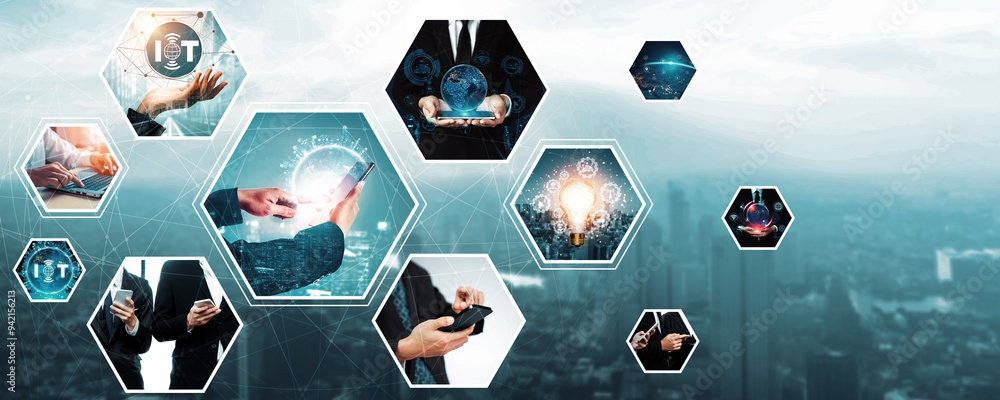 Communication technology , smart connection IOT and people network ...