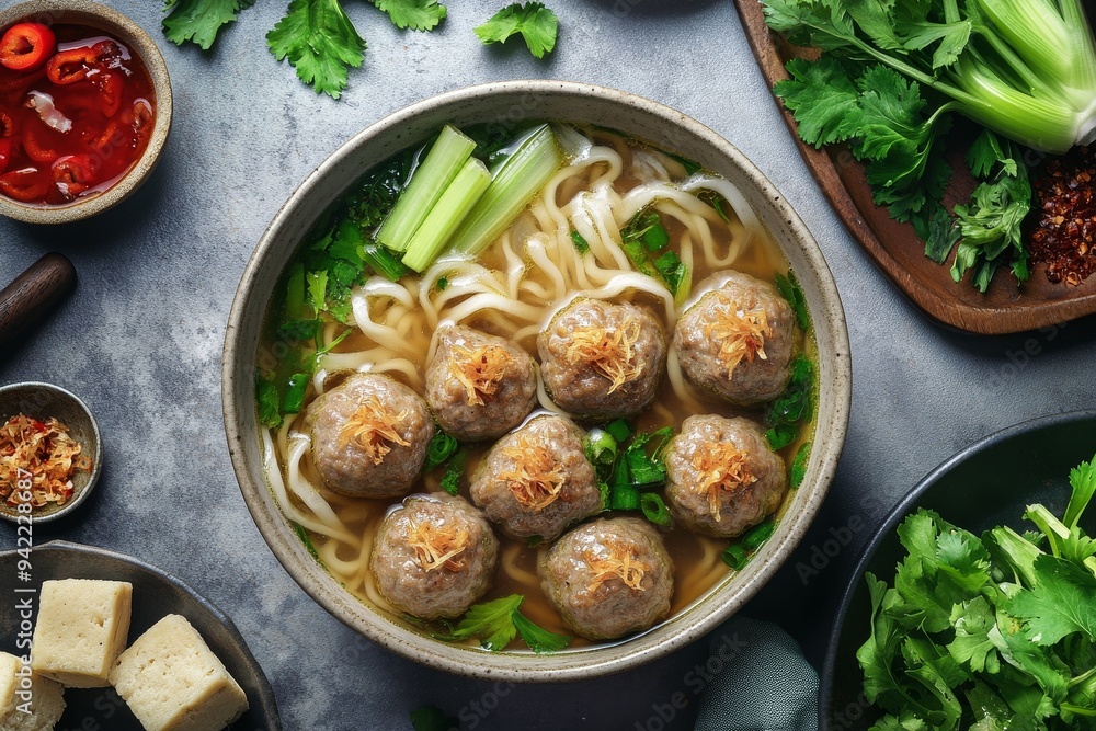 Beef Meatballs, The most common type of bakso made from ground beef ...