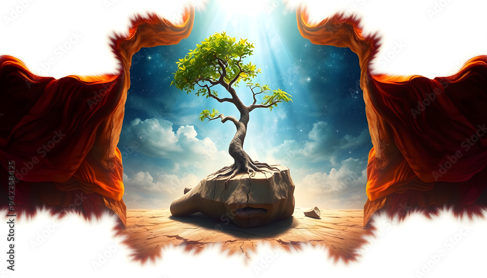 Concept art of hope spiritual life and nature, conceptual painting, A ...