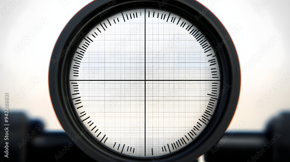 Realistic sniper sight with measuring marks, isolated sniper scope ...