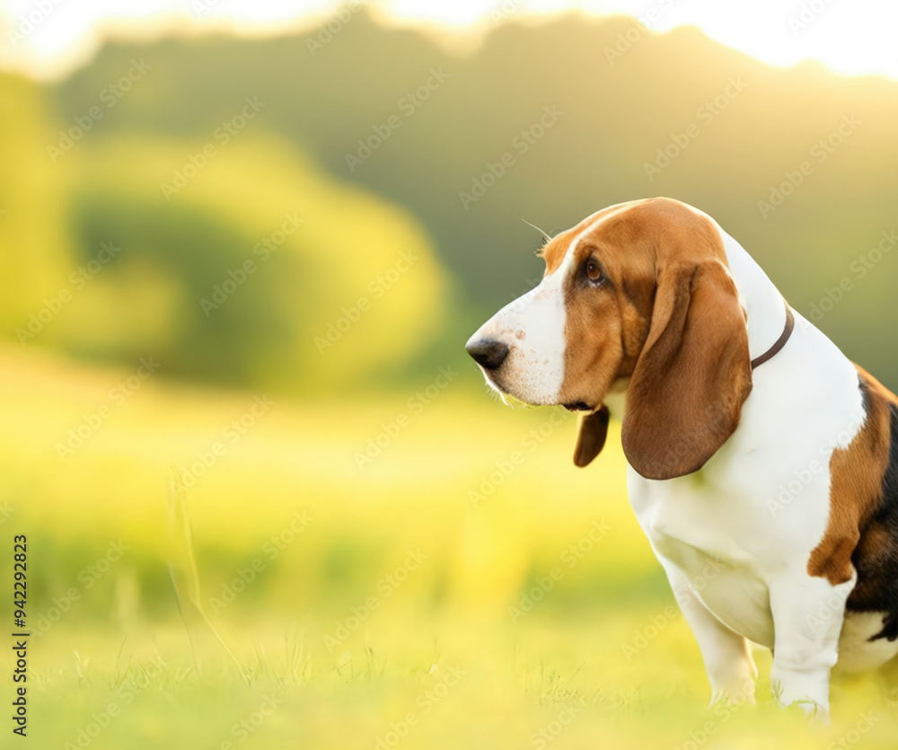 The Basset Hound is a low-slung hound with long, drooping ears and a ...