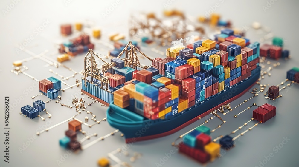 3d flat icon as World Trade Dynamics Visualizing the flow of global ...