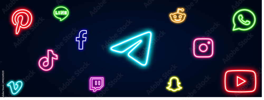Social media background vector. Telegram background vector. Facebook ...