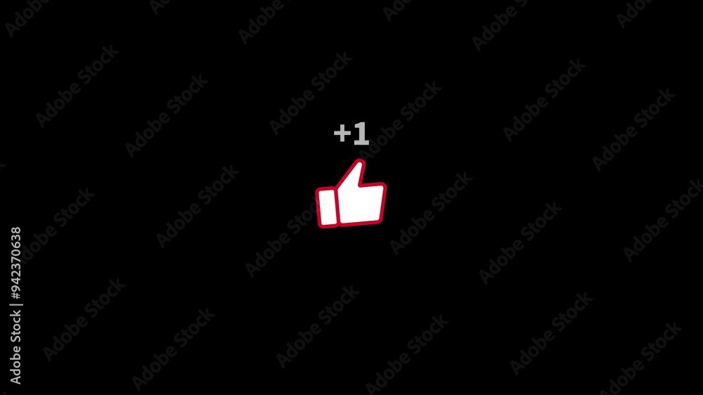 Animated thumbs up icon with alpha channel. Like button animation ...