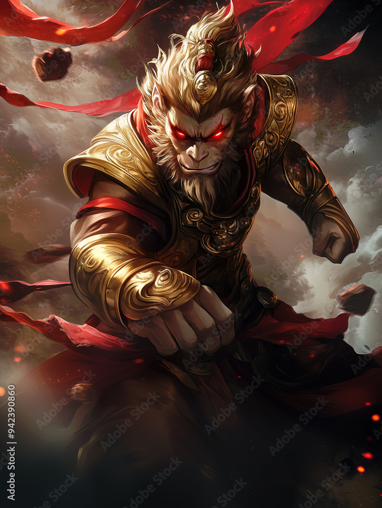 Sun Wukong or Monkey King, the literary and religious figure in the ...