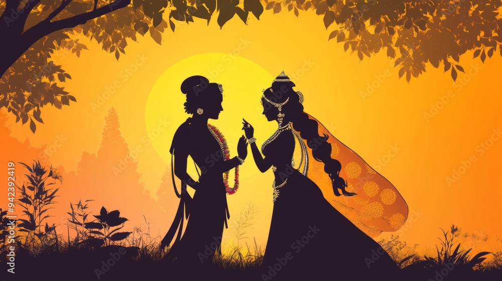 India, religion, Lord Krishna, silhouette silhouette, God Krishna ...