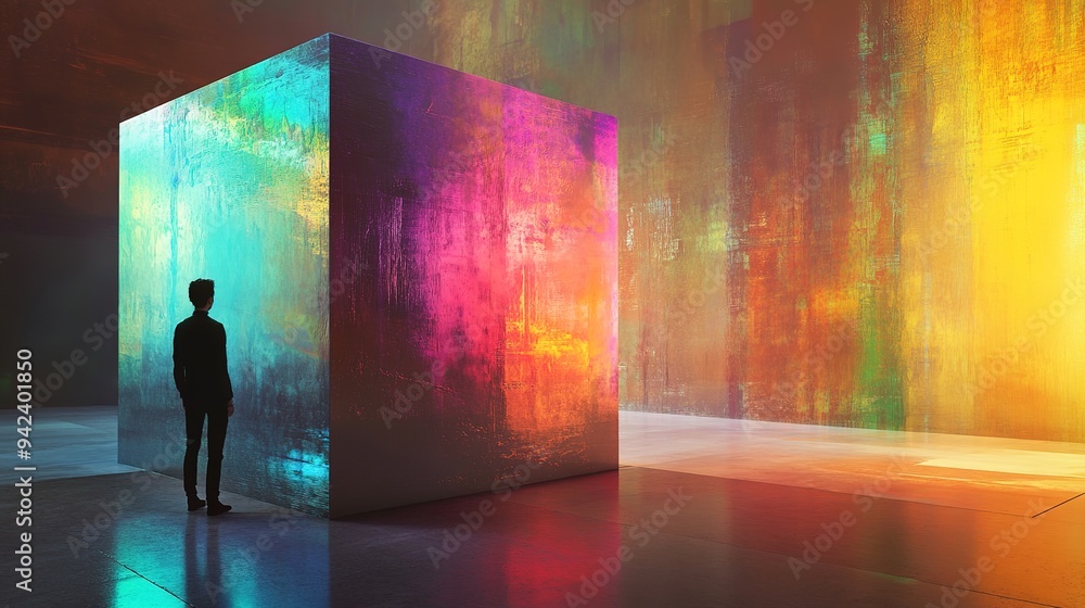 Title: Simple 3D Cube: Clean and Modern Design Featuring a Geometric ...