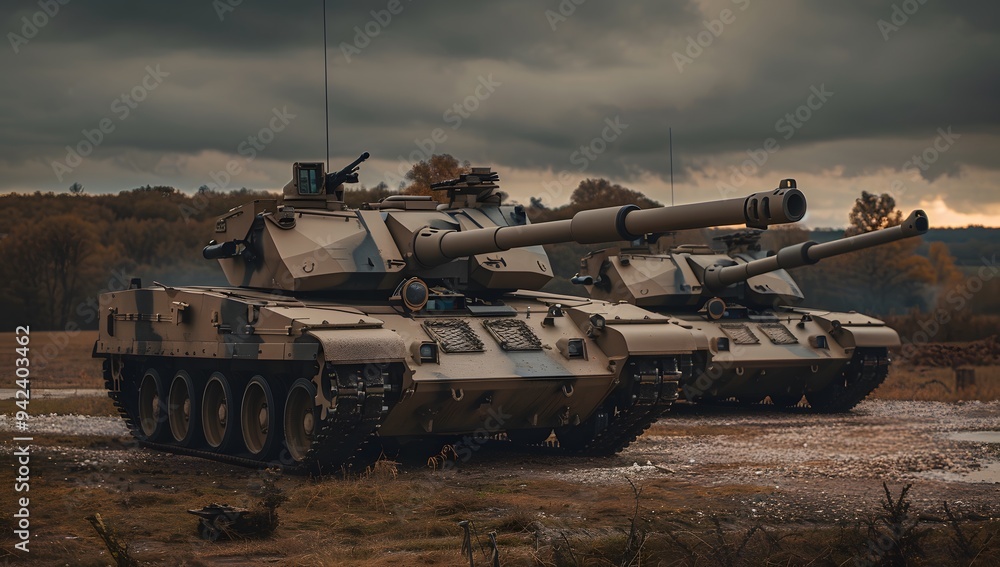 Gustav tank, similar to the Gwotk Modern howitzers in beige color with ...