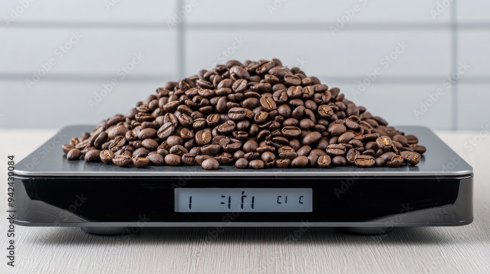 Precision in Modern Roastery: Weighing Coffee Beans on a Scale for ...