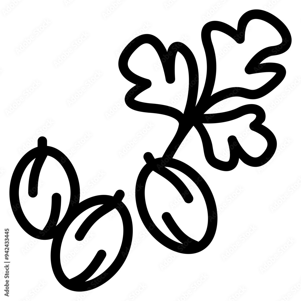 coriander icon with outline style. Suitable for website design, logo ...