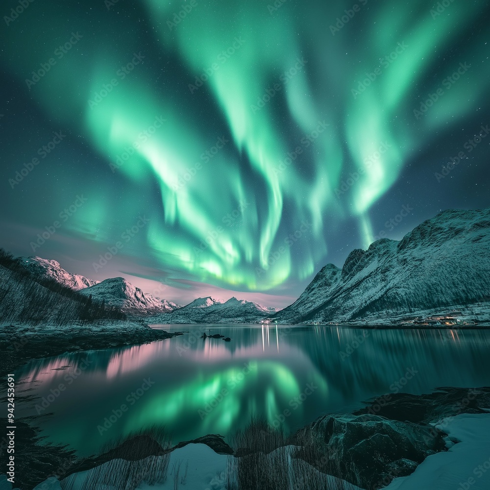 Admire the Northern Lights (Aurora Borealis) illuminating the night sky ...