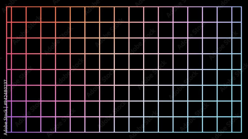 Infinite grid animation 4K. Background video for social networks. Black ...