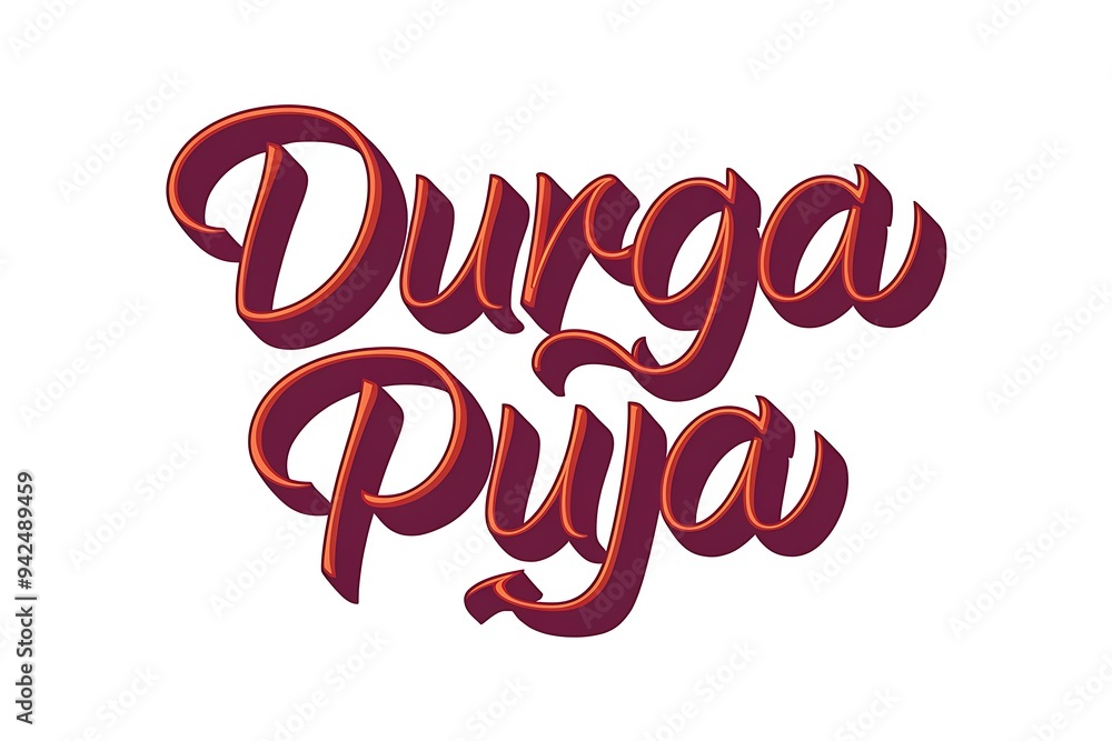 Durga Puja, Happy Durga Puja, typography, Durga, Puja, 3d, Text, Durga ...