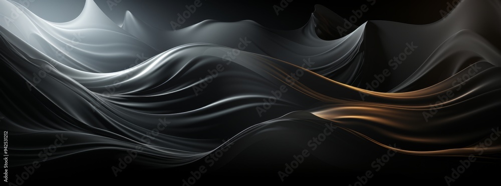 A black background with white gradient lighting, with a beam of light ...