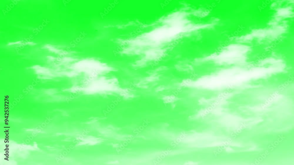 Animated Clouds Moving Forward Fast on Green Screen. sky cloud green ...