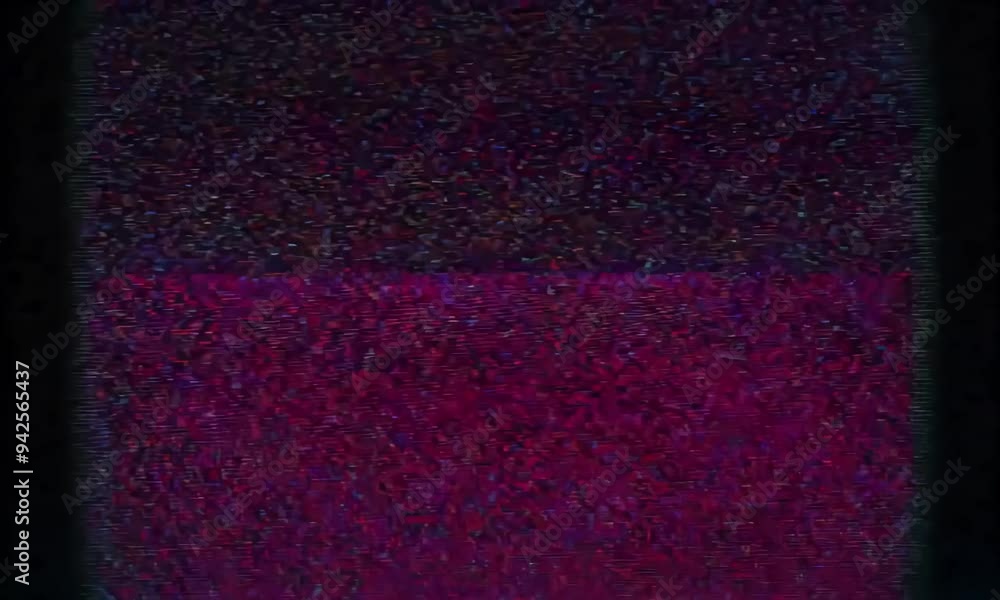 Vintage Analog TV Static with Colorful Distortion, Retro Noise Effect ...