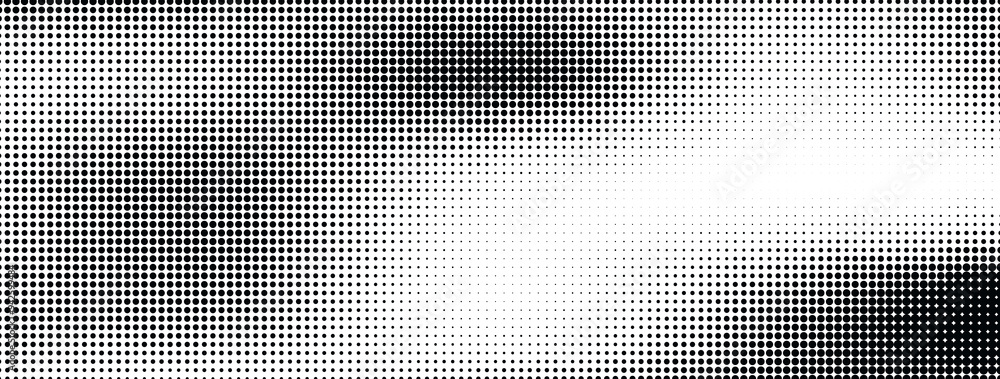 Retro poster with a dot gradient background, grunge texture, and comic ...
