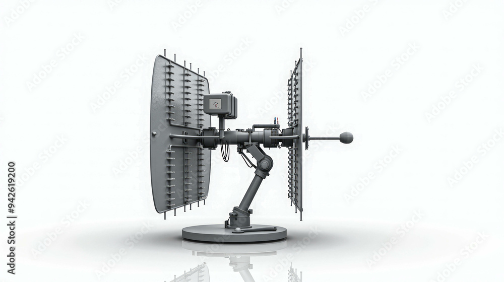 The advanced radar system features multiple antennas and a robust design, showcasing its ...