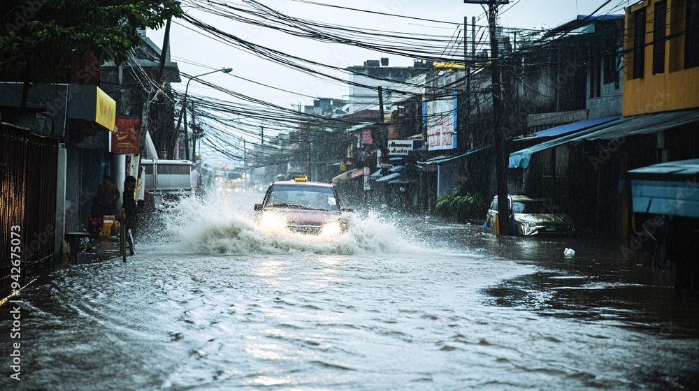 Flood impact, typhoon-induced storm surge flooding in Manila, coastal ...