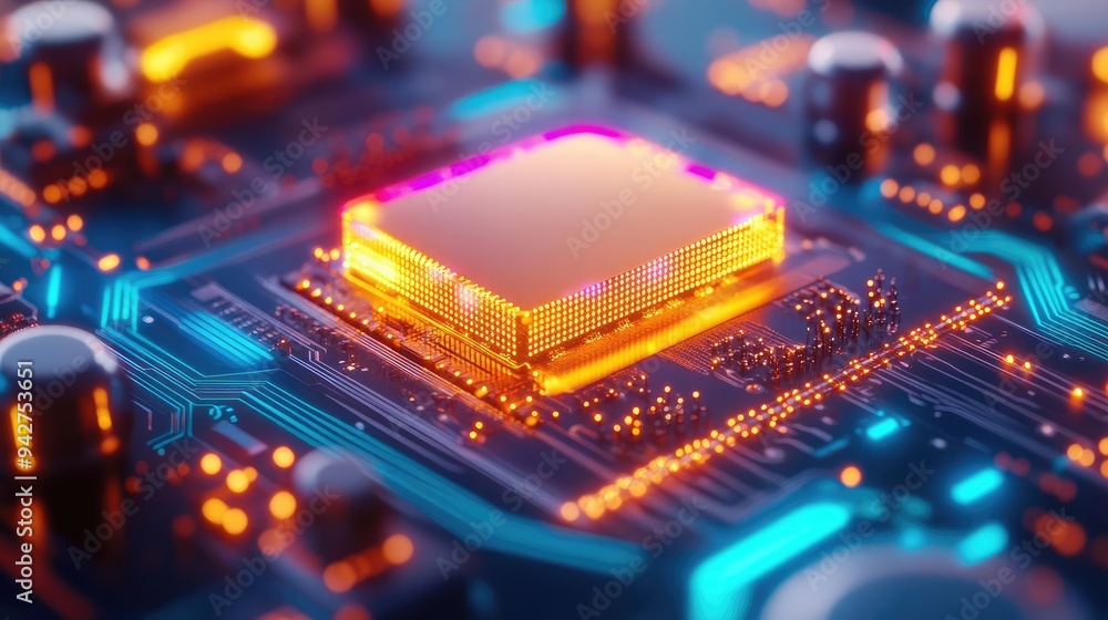 Aerial view of hyperscale data center, cloud deployment visualized as ...